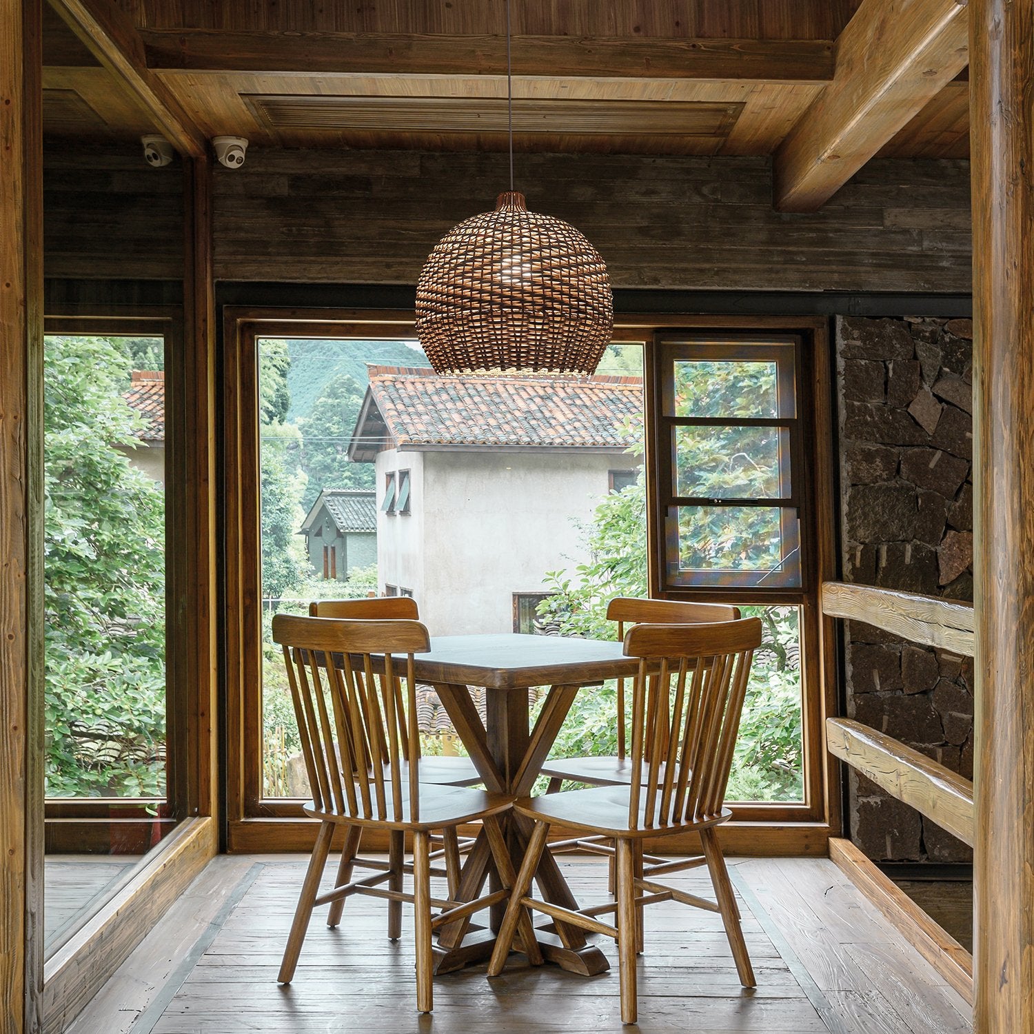 Pendant lamp Ineslam BRUNEI rattan E27 35cm-50cm – DECOVIX - Lighting Ideas